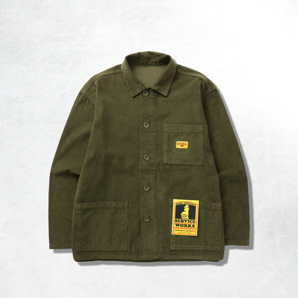 Service Works Corduroy Coverall Jacket: Olive – The Union Project